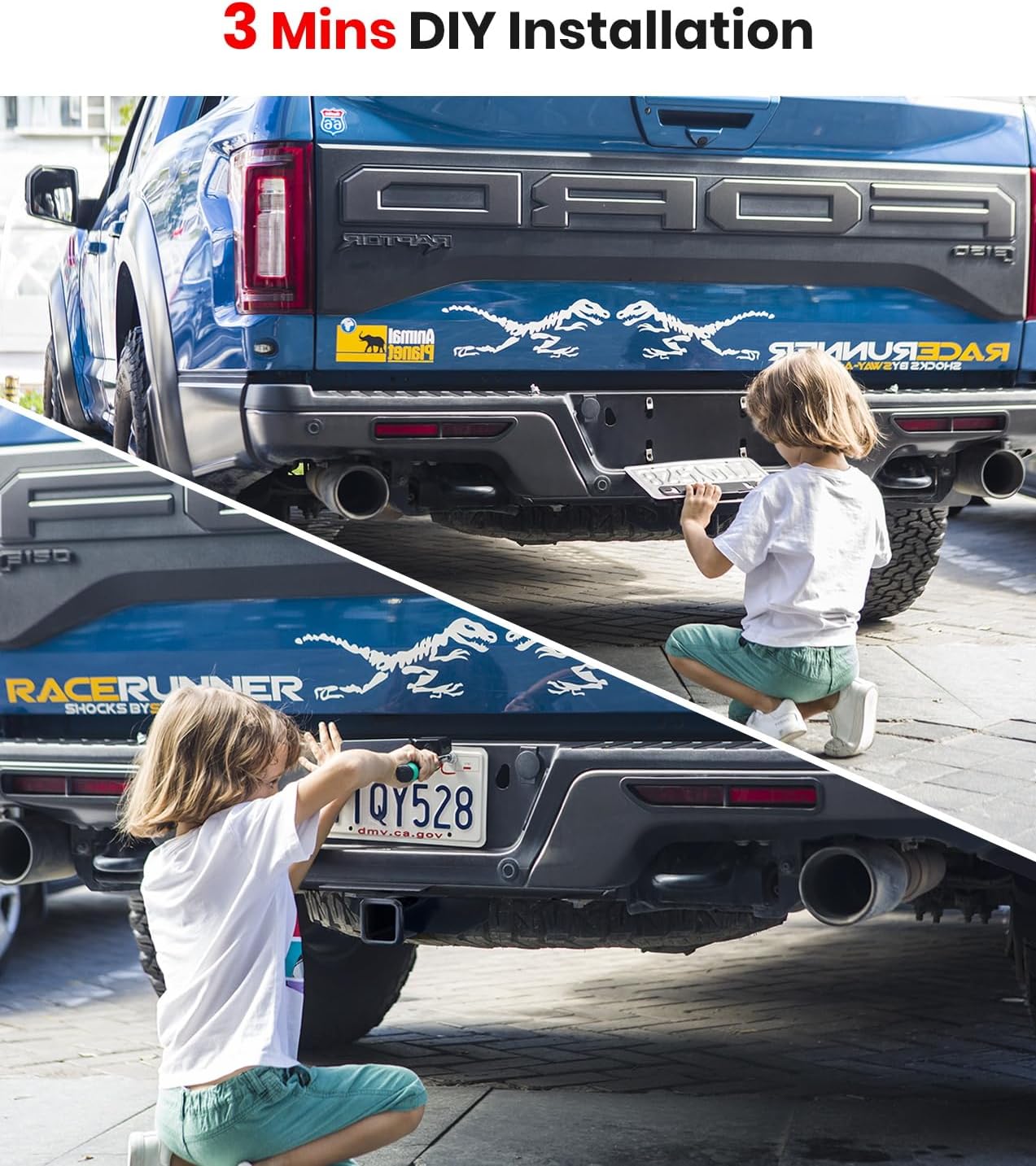 Foxpark S3B Solar Wireless Backup Camera with HD 1080P 5" Monitor,3 Mi